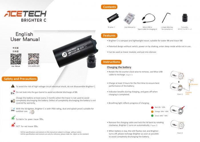 Acetech - Brighter C Tracer – Takeoneairsoft