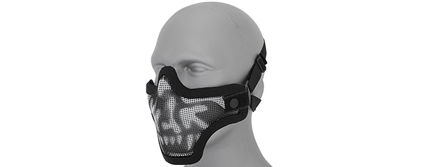 Metal Mesh Half Mask Skull Version (Double Strap) – Takeoneairsoft