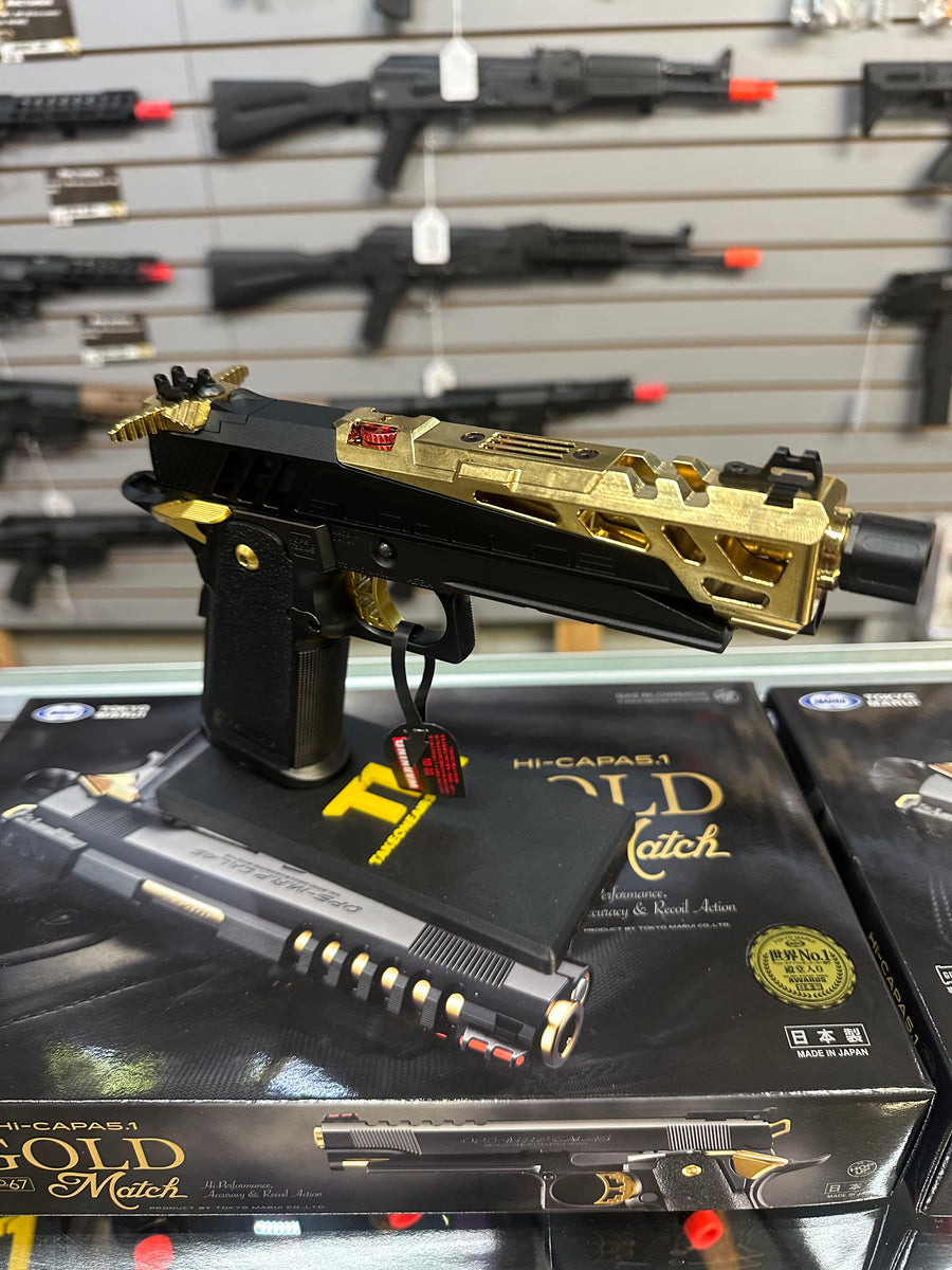 Custom 5.1 TM Hi Capa Black/Chrom Gold – Takeoneairsoft